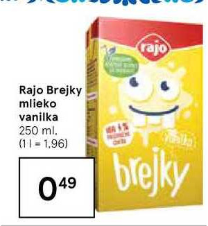 ARCHIV | Rajo Brejky mlieko vanilka, 250 ml v akcii platné do: 3.8.2021 ...