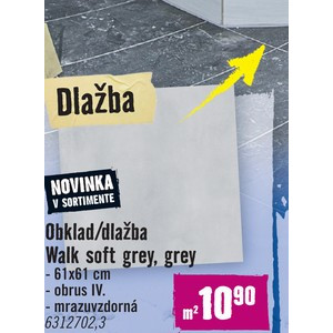 ARCHIV | Obklad/dlažba Walk soft grey, grey v akcii platné do: 29.8. ...