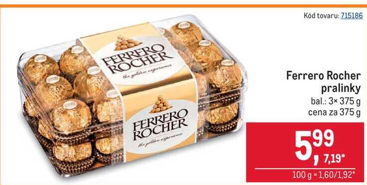 Ferrero Rocher pralinky 375g v akcii | Zlacnene.sk