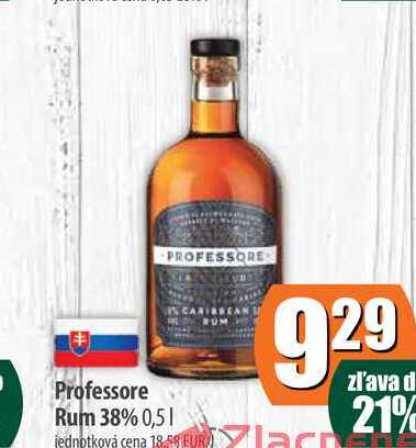 ARCHIV | Professore Rum 38% 0,5 l v akcii platné do: 9.2.2022 | Zlacnene.sk