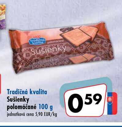Opavia Zlaté sušienky polomáčané 100 g v akcii | Zlacnene.sk