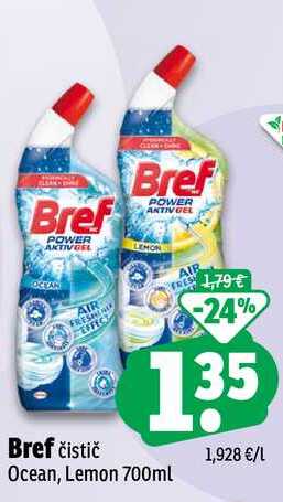 Bref čistič Ocean, Lemon 700ml v akcii | Zlacnene.sk